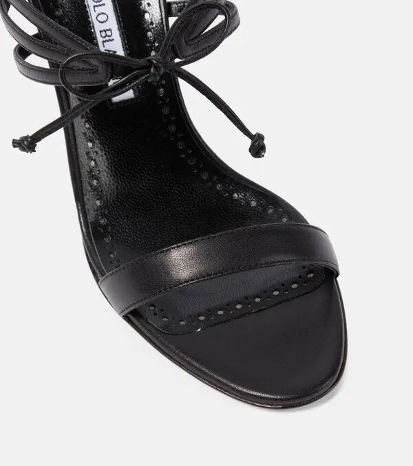 Manolo Blahnik Bomasan 90 Leather Mules