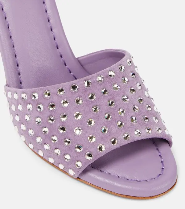 CHRISTIAN LOUBOUTIN Jane Embellished Suede Mules