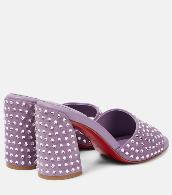 CHRISTIAN LOUBOUTIN Jane Embellished Suede Mules