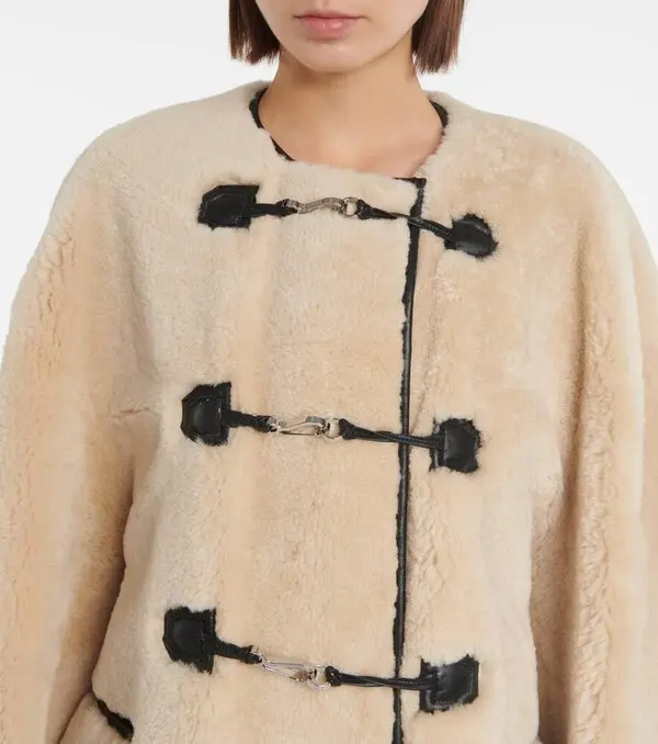 TOTEME Shearling Jacket - Beige