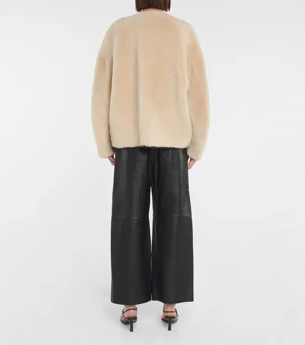 TOTEME Shearling Jacket - Beige