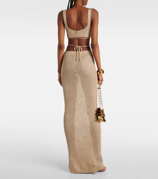 BANANHOT Alma Crochet Maxi Skirt