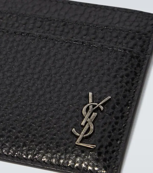 Saint Laurent Leather Card Holder - Black