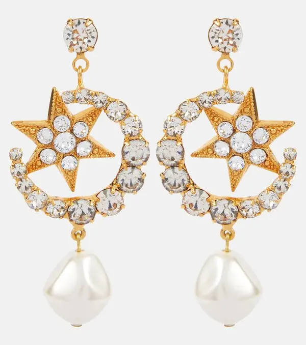 JENNIFER BEHR Kepler Embellished Drop Earrings - Gold