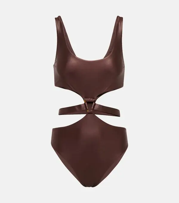 Simkhai Emelia Cutout One-piece Swimsuit - Brown