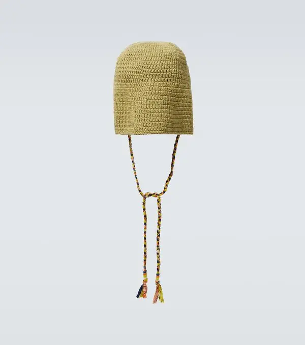 Alanui Beach Break Crochet Hat - Green