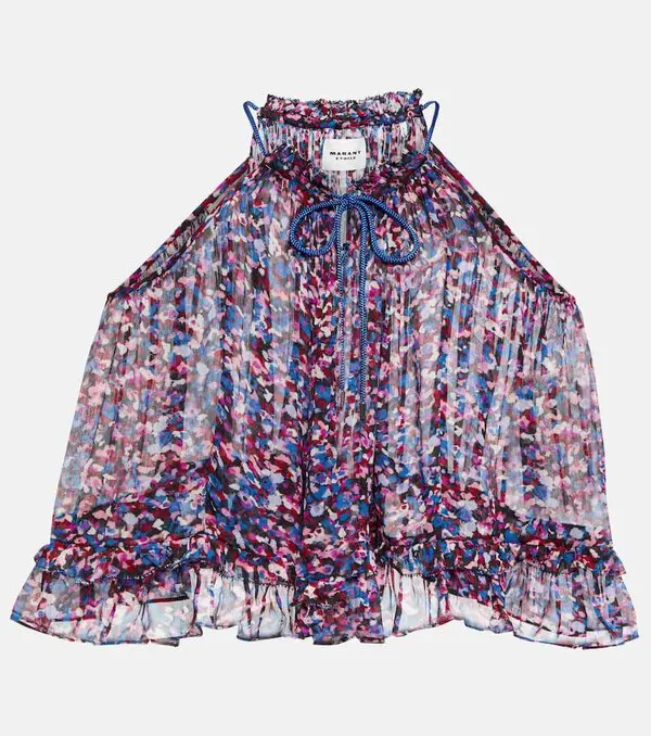 MARANT ETOILE Fabino Printed Georgette Top