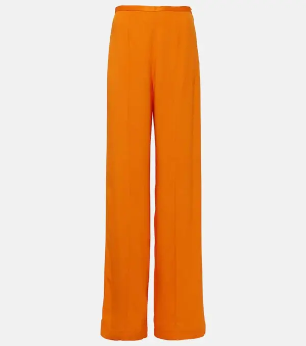 TALLER MARMO Marlene High-rise Wide-leg Trousers - Orange
