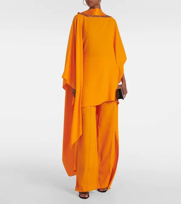 TALLER MARMO Marlene High-rise Wide-leg Trousers - Orange