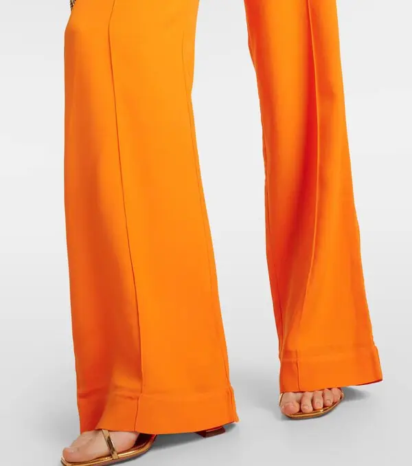 TALLER MARMO Marlene High-rise Wide-leg Trousers - Orange