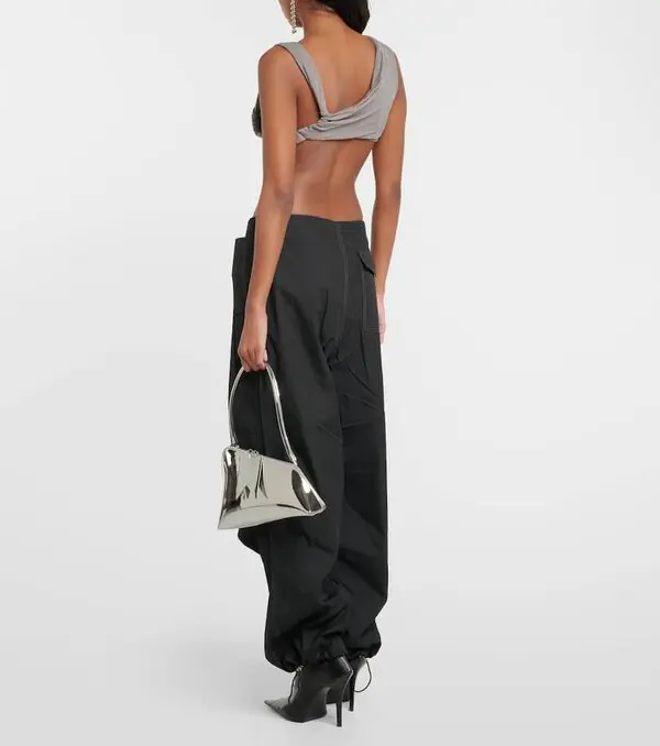 DION LEE Cotton-blend Wide-leg Pants