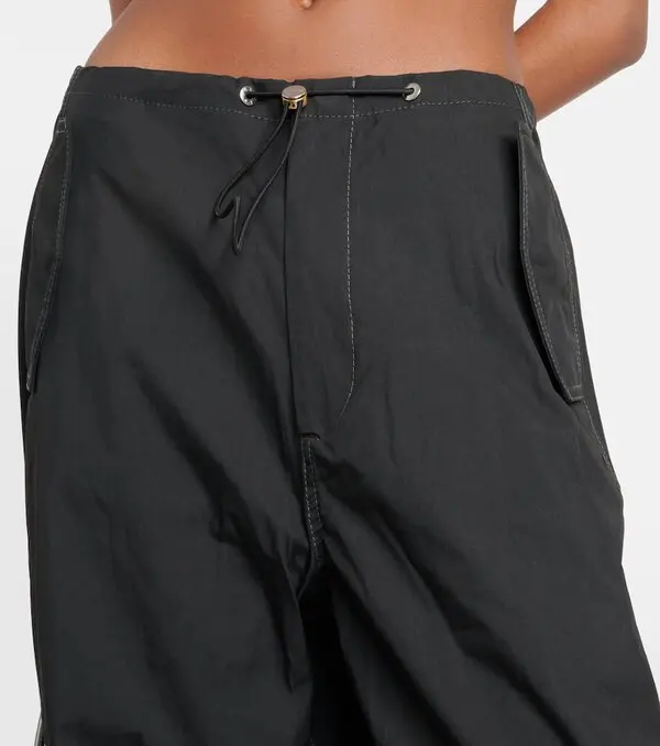 DION LEE Cotton-blend Wide-leg Pants