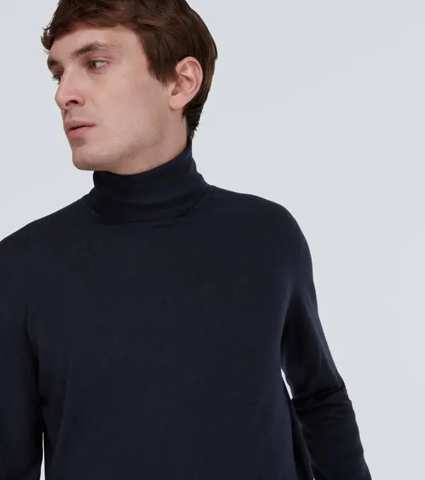 Loro Piana Cashmere Turtleneck Sweater - Blue