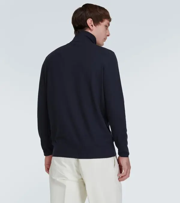 Loro Piana Cashmere Turtleneck Sweater - Blue