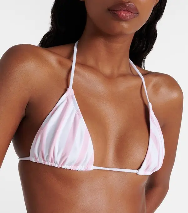 BANANHOT Striped Triangle Bikini Top