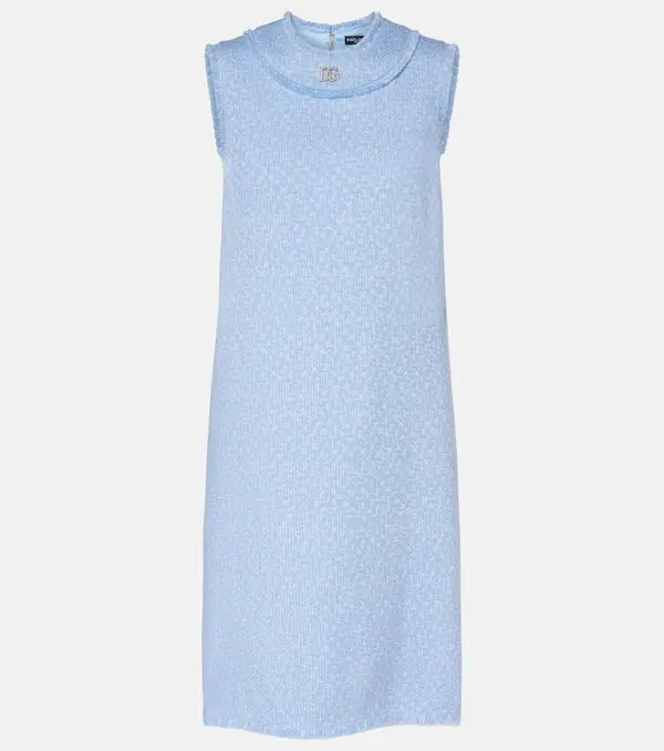 Dolce & Gabbana Dg Wool-blend Tweed Minidress