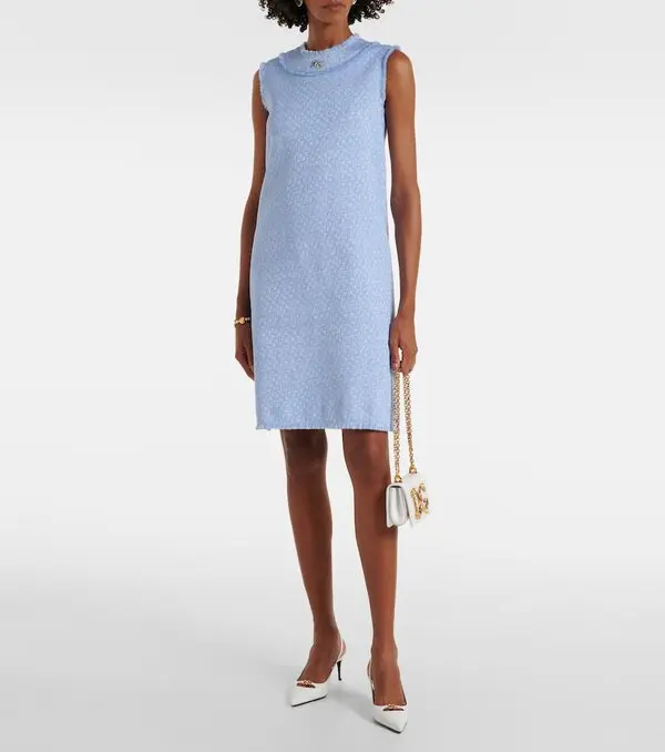 Dolce & Gabbana Dg Wool-blend Tweed Minidress