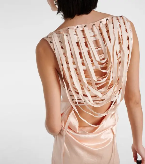 JEAN PAUL GAULTIER Deconstructed Satin Minidress
