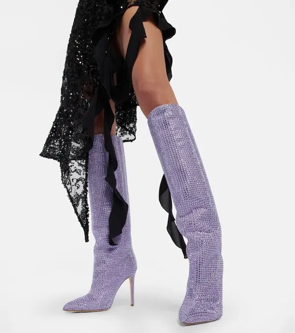 Paris Texas Holly Embellished Knee-high Boots