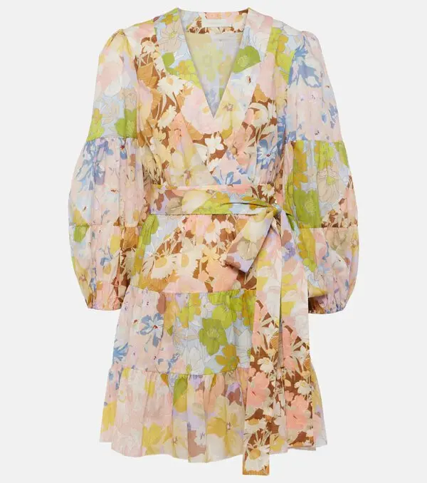 Zimmermann Floral Cotton Wrap Dress