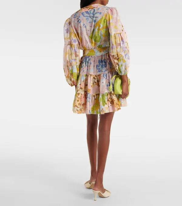 Zimmermann Floral Cotton Wrap Dress