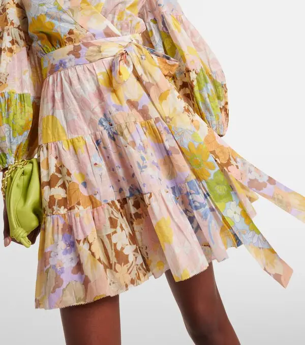 Zimmermann Floral Cotton Wrap Dress