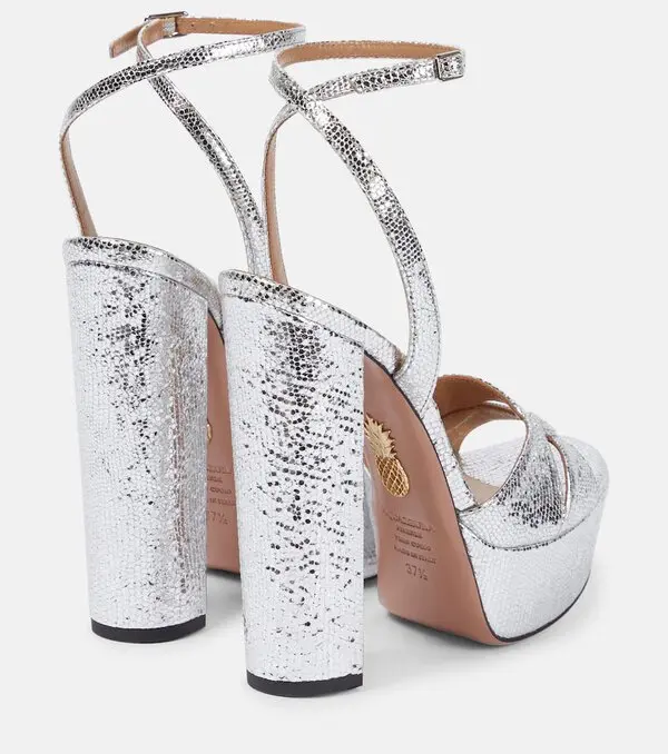 AQUAZZURA Sinner Leather Platform Sandals