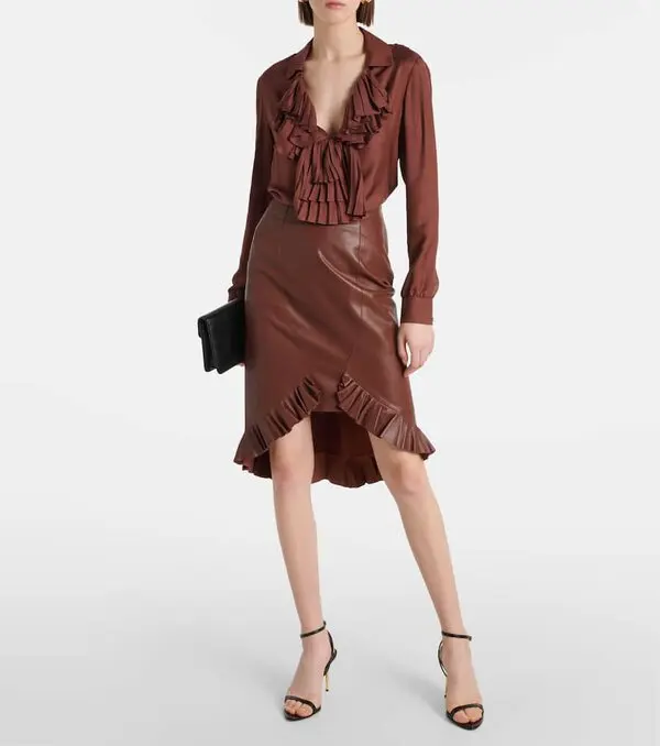 TOM FORD Ruffled Twill Blouse