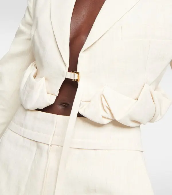 Jacquemus La Croissant Linen-blend Jacket