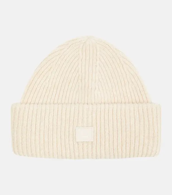 Acne Studios Pana Ribbed-knit Wool Beanie - Beige