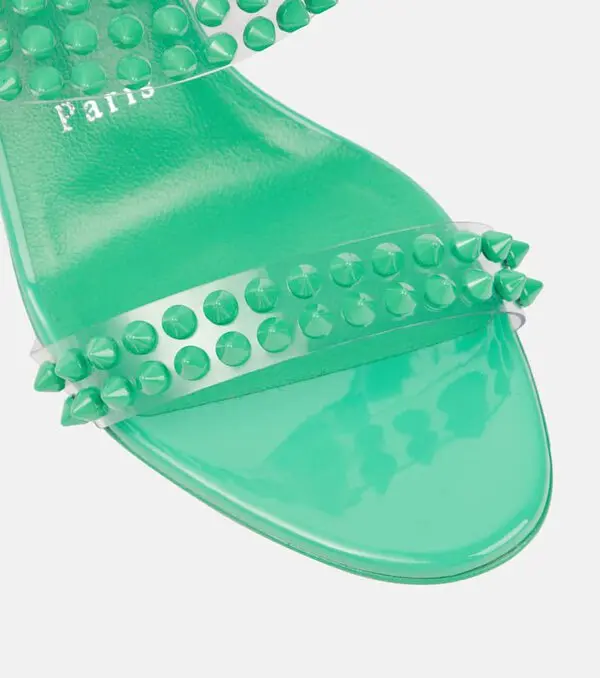 CHRISTIAN LOUBOUTIN Spike Only 85 Pvc And Leather Sandals - Green