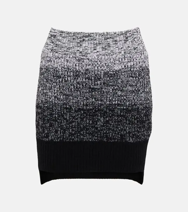 Victoria Beckham Striped Wool Skirt