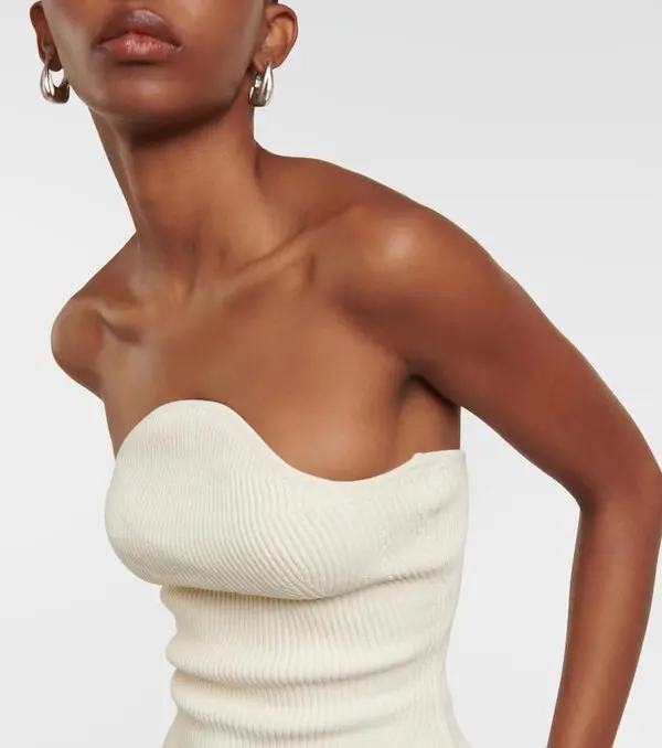 Khaite Jericho Ribbed-knit Bustier