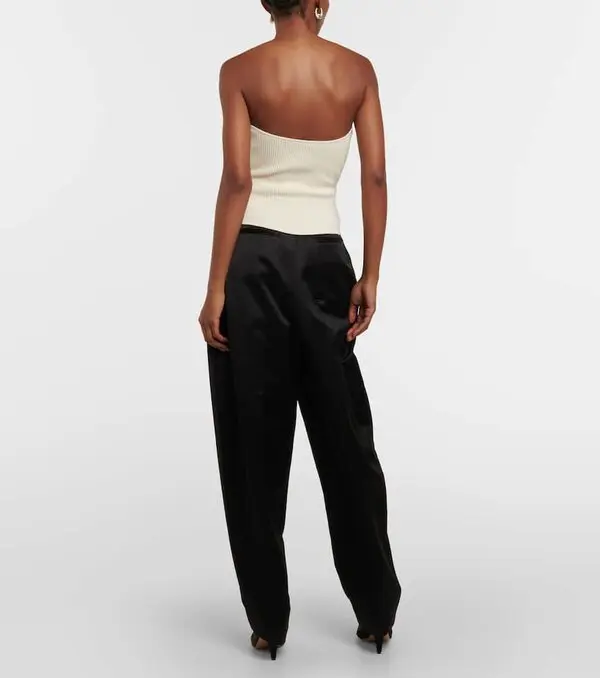 Khaite Jericho Ribbed-knit Bustier