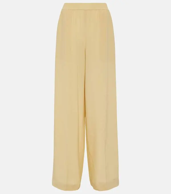 JOSEPH Hulin Wide-leg Silk Crepe Pants - Beige
