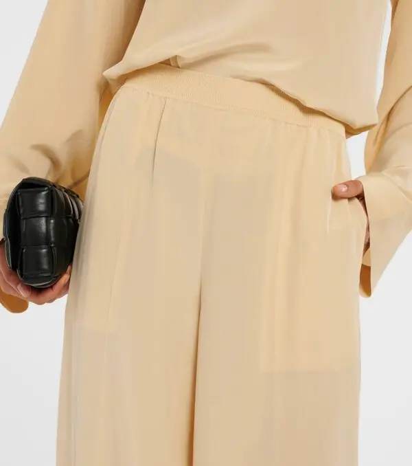 JOSEPH Hulin Wide-leg Silk Crepe Pants - Beige