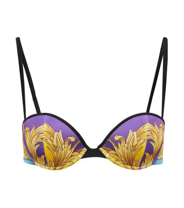 Versace Printed Balconette Bikini Top - Multicoloured