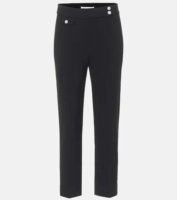 Veronica Beard Renzo High-rise Slim Cropped Pants - Black