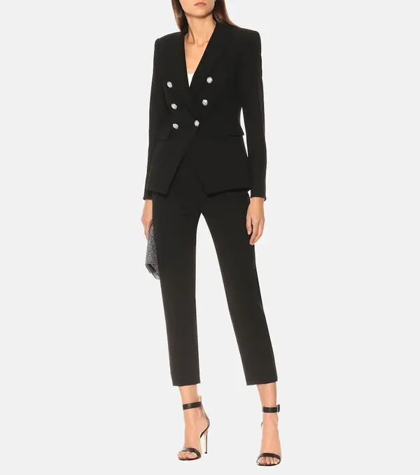 Veronica Beard Renzo High-rise Slim Cropped Pants - Black