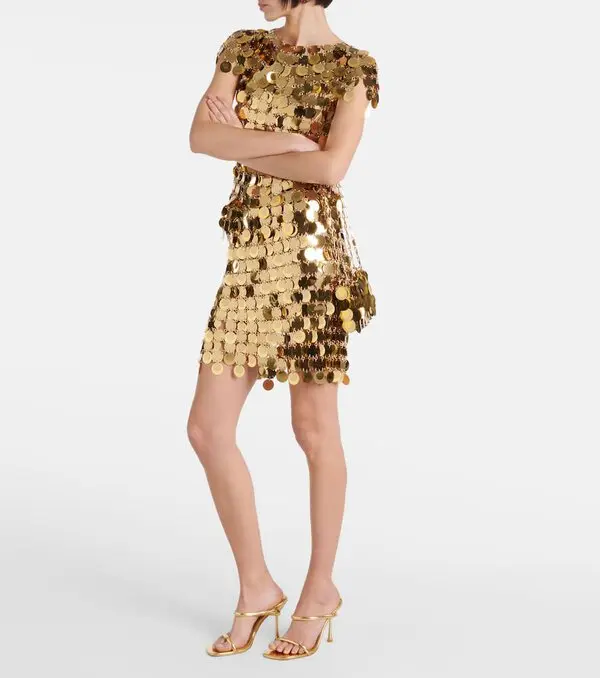Rabanne Chainmail Mini Skirt - Metallic