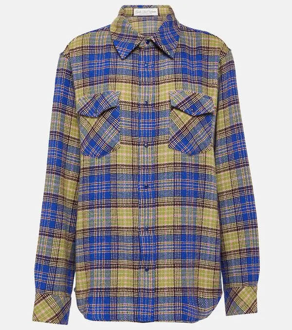 GOD'S TRUE CASHMERE Tartan Cashmere Shirt - Multicoloured