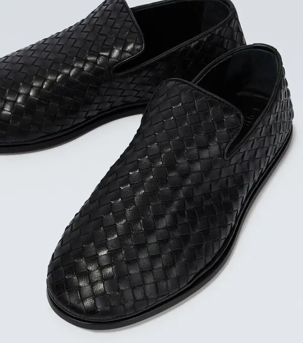 Bottega Veneta Intrecciato Leather Loafers