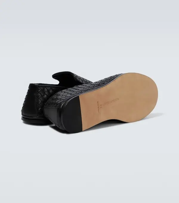 Bottega Veneta Intrecciato Leather Loafers