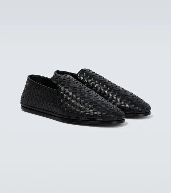 Bottega Veneta Intrecciato Leather Loafers