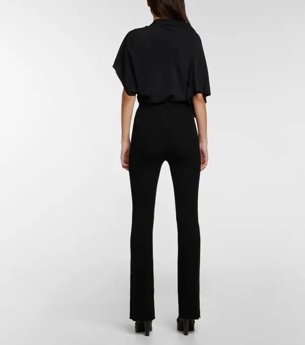 Rick Owens Rib-knit Wool-blend Pants