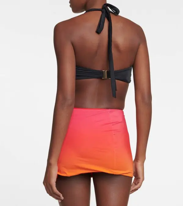 LOUISA BALLOU Double Ring Printed Miniskirt