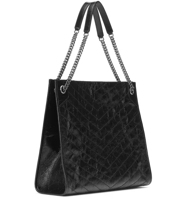 Saint Laurent Niki Large Leather Tote - Black