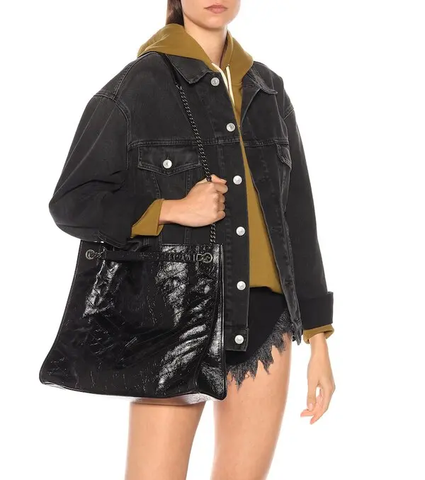 Saint Laurent Niki Large Leather Tote - Black