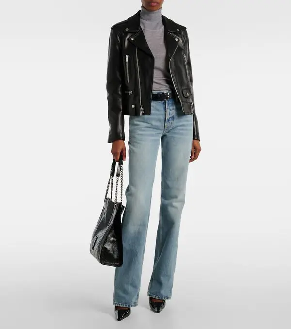 Saint Laurent Niki Large Leather Tote - Black