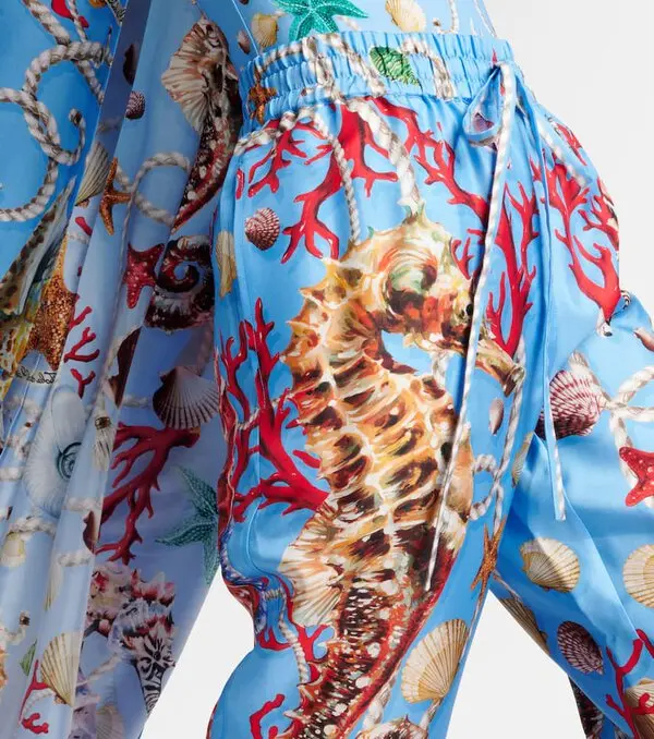 Dolce & Gabbana Capri Printed Straight Pants